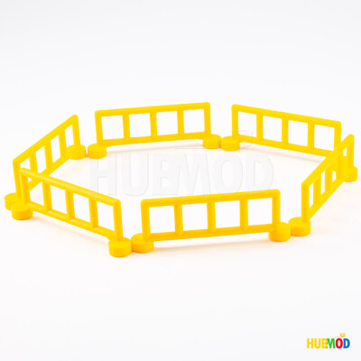 Lot of 6 Genuine LEGO Duplo Yellow Railing Fence Zoo Barrier Barricade ...