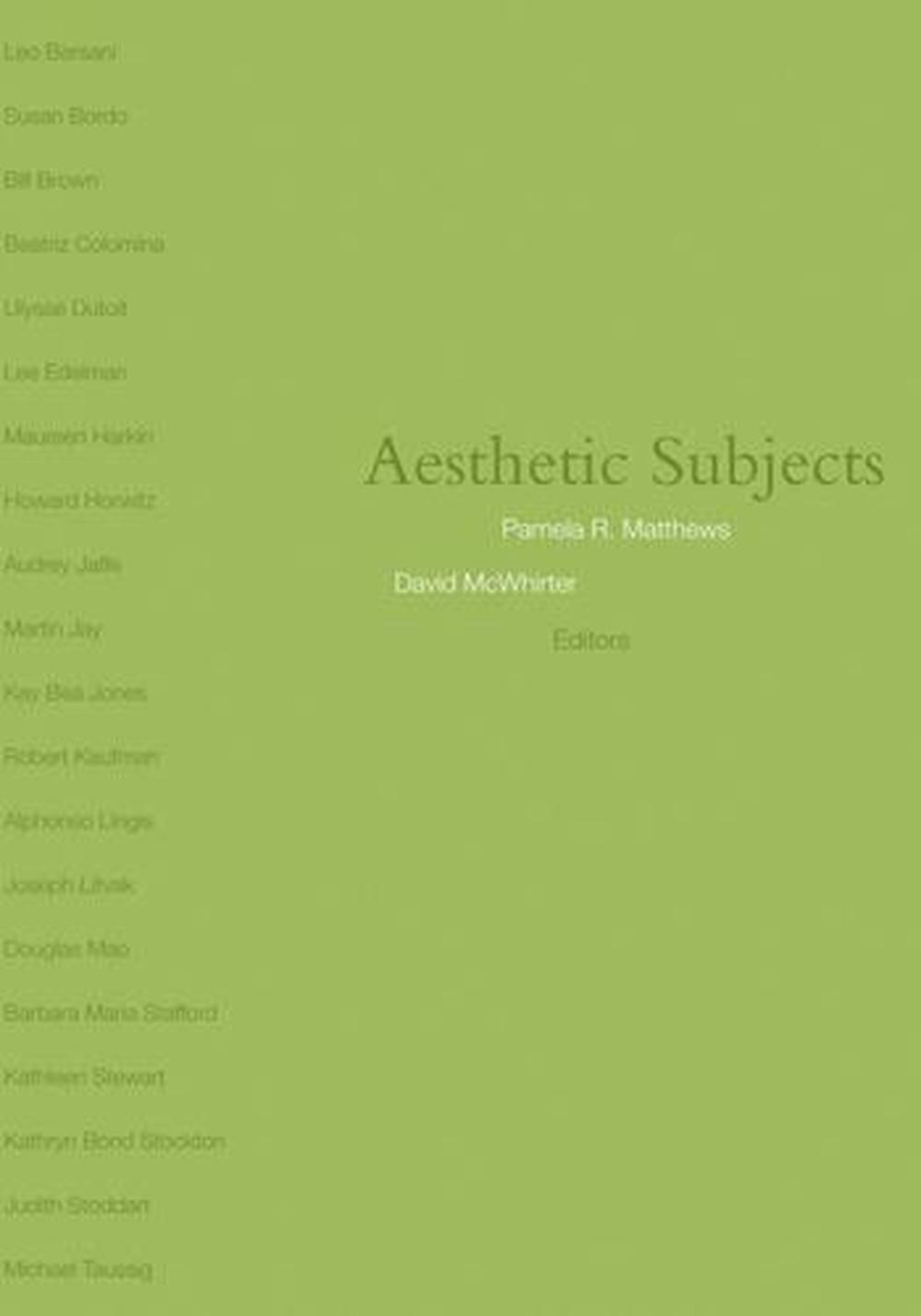 Aesthetic Subjects by Pamela R. Matthews (English) Paperback Book ...