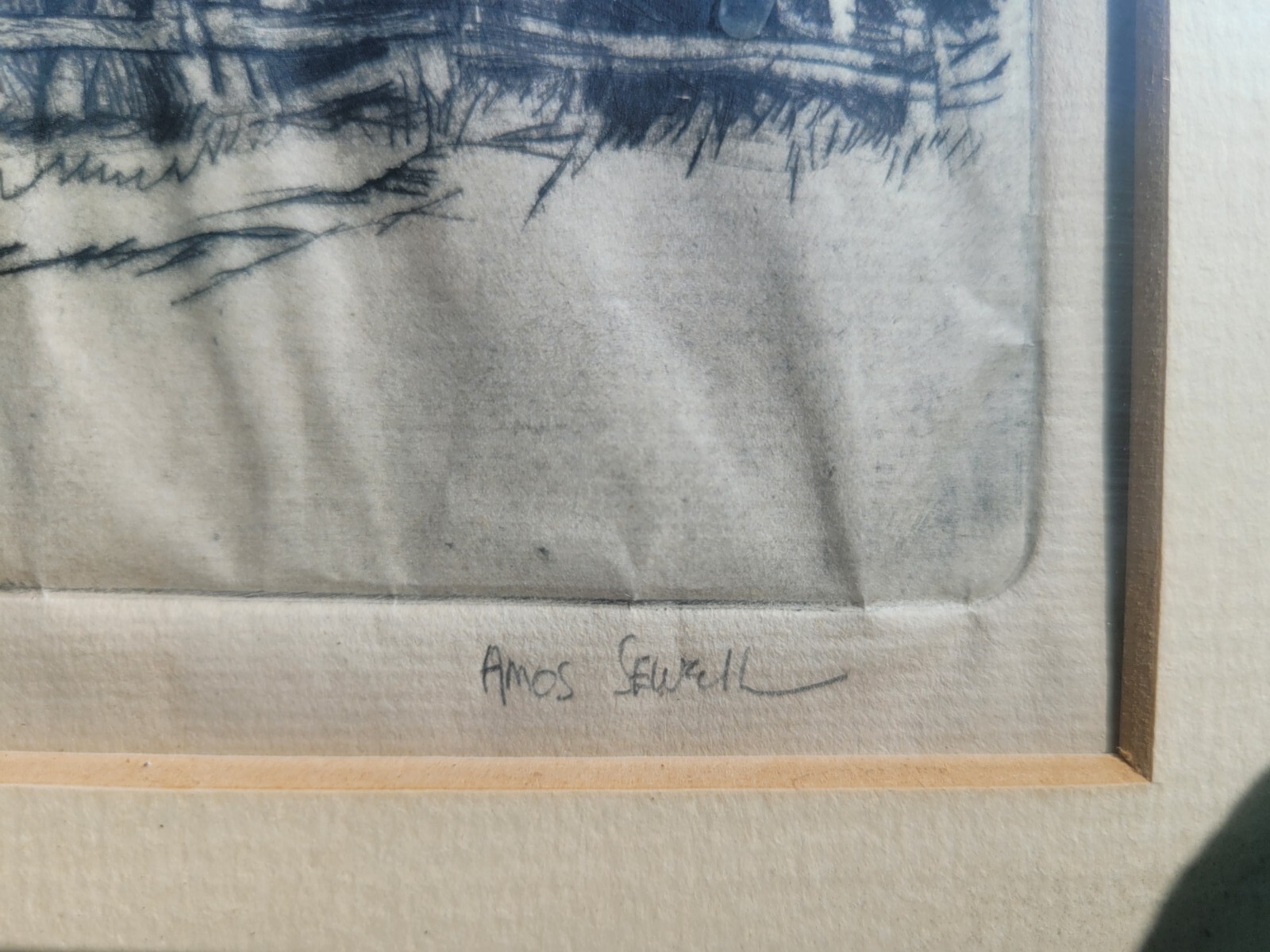 Listed Pulp Artist Amos Sewell (1901-1983) Signed Charcoal Illustration ...