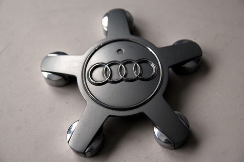 Original Audi 4F0601165N 5x112 Chrome Gray Alloy Wheel Center Cap Cover ...