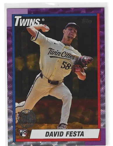 DAVID FESTA 2025 TOPPS '90 TOPPS ROOKIE GOLD CRACKLE FOIL /50 RC ...