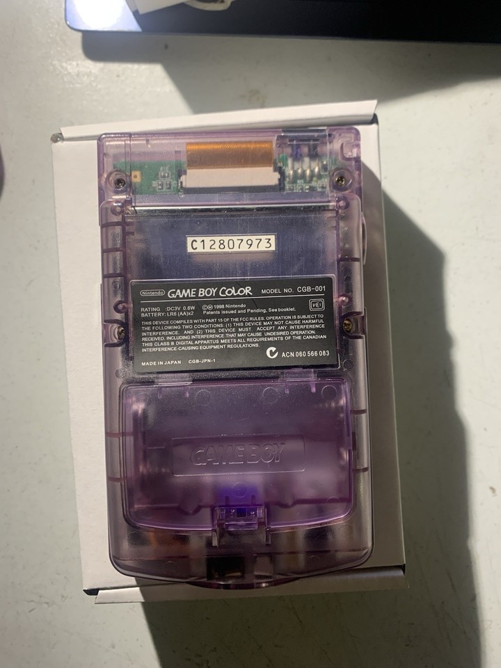 Game Boy Color Atomic Purple GBC - New Capacitor Set and Cleaned! Free ...