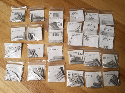 Figurehead 1/6000 Russian Ship and Aircraft Lot WWII 19 Packs Ships 9 ...