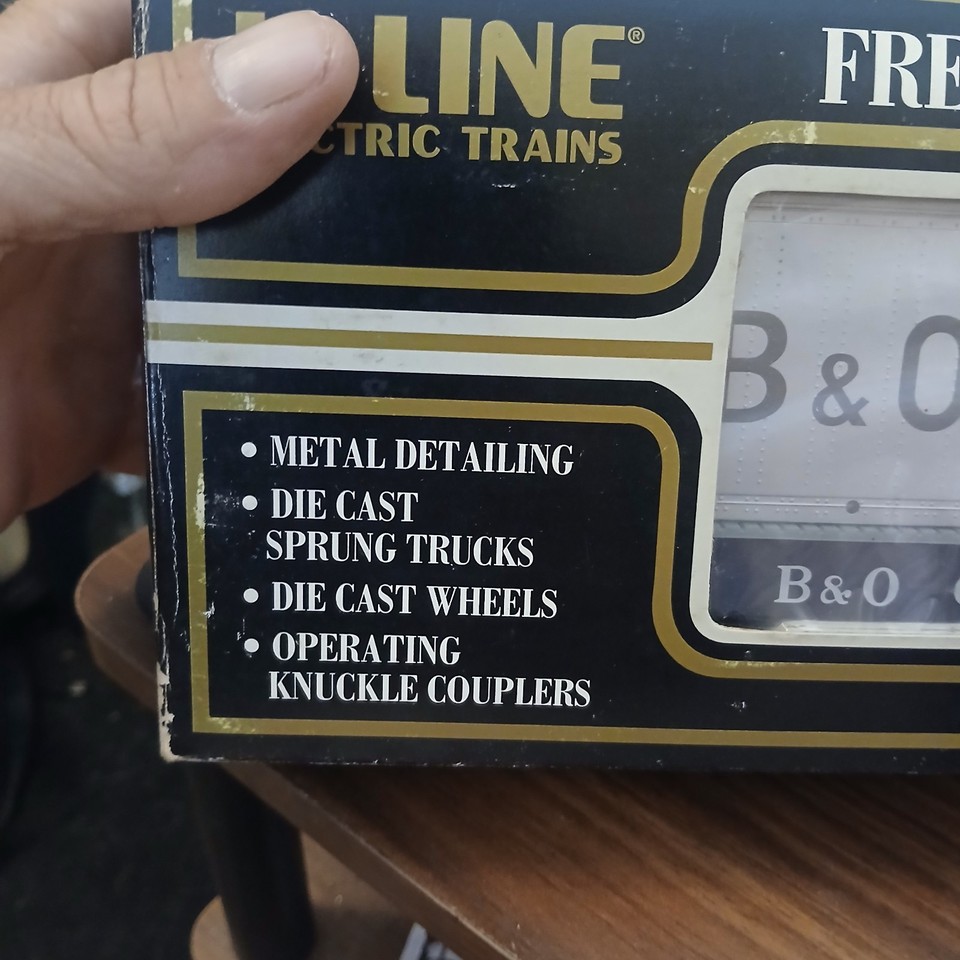 K-Line Electric Trains O/27 Gauge K-69010 B&O Flat Car With Container ...