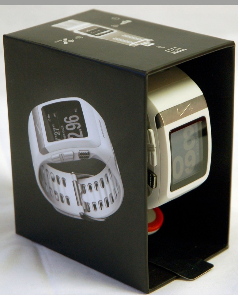 Nike+ Plus Foot Sensor Pod GPS Sport Watch White/Silver TomTom fitness ...