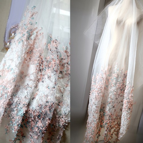 Maille Organza Tissu Fleur Vêtements pour Costume Mariage Habillé Robe ...