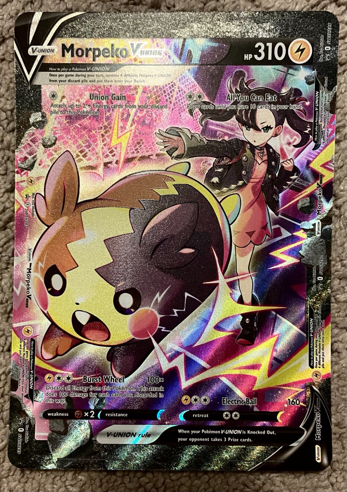 Jumbo Pokémon Card Morpeko V-UNION | eBay