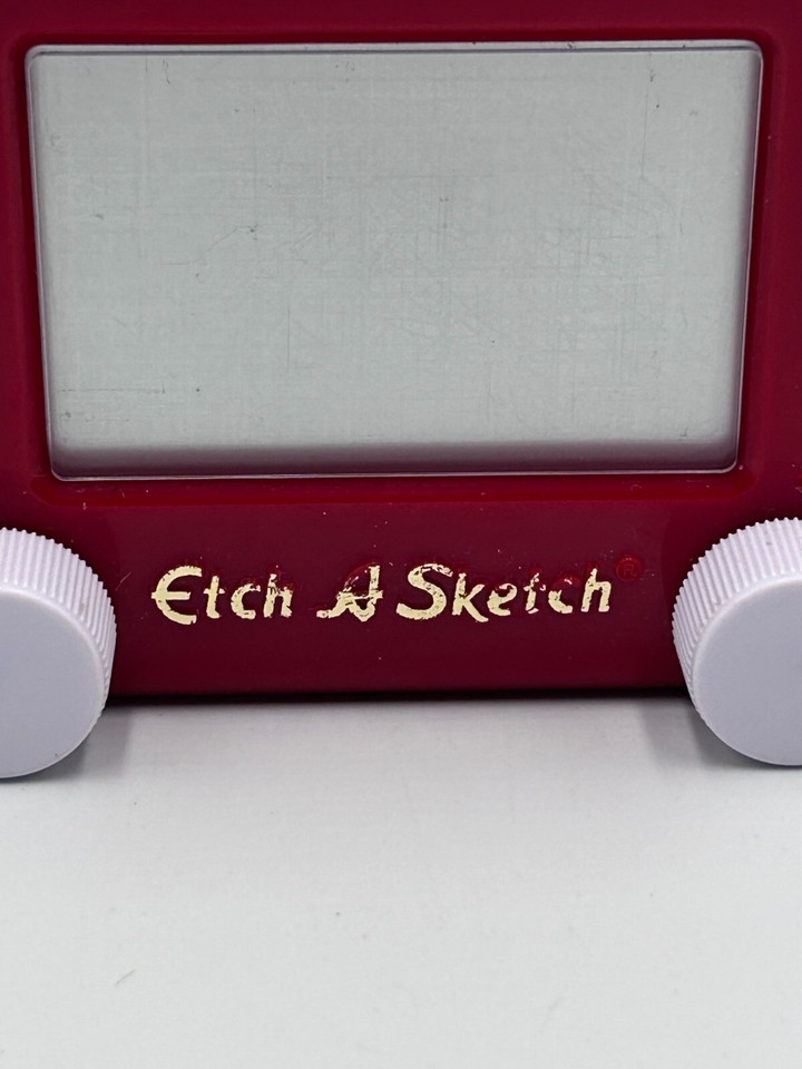 Etch A Sketch Mini By Spin master 2016 Red Tot Fidget Retro Gift ...