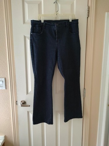 DG2 Diane Gilman Women's Boot Cut Jeans Size 14P Dark Blue Denim | eBay