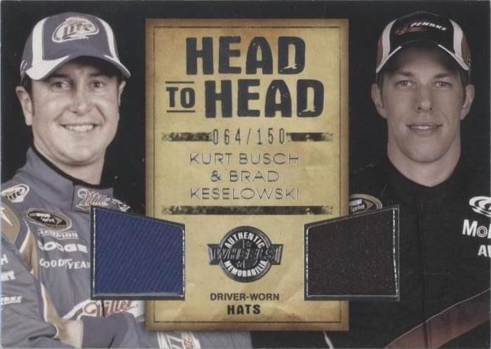 2010 Wheels Main Event - Head-To-Head Memorabilia Brad Keselowski, Kurt ...