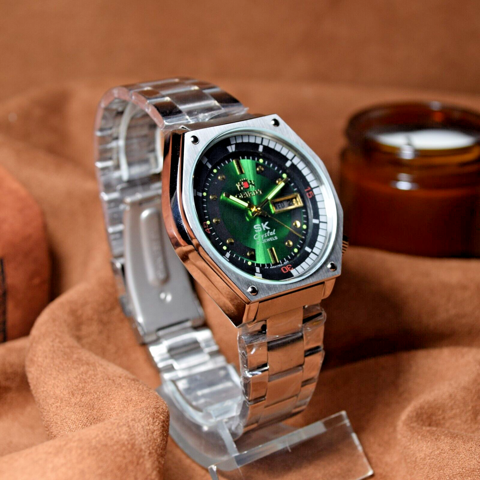 Japane Watch Orient SK Sea King Crystal KD King Diver Green Dial Watch ...