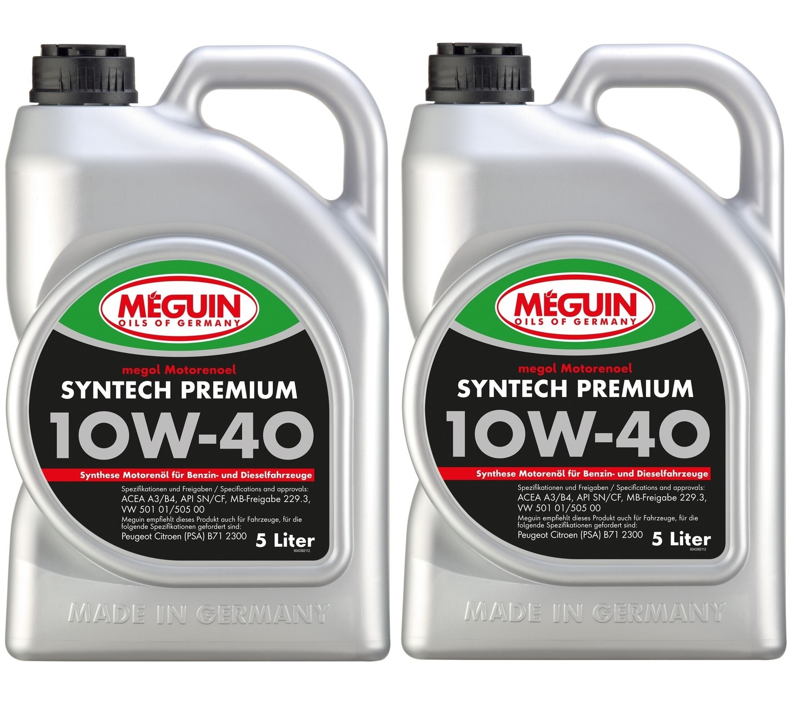 Meguin megol Syntech Premium 10W-40 Motoröl 2x5 Liter MB 229.3 VW 501 ...