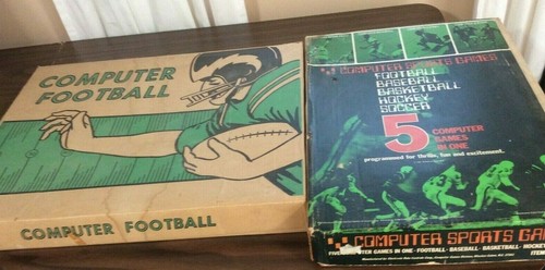 Vintage 1968 Computer Football & 1972 Computer Sports Games by EDC ...