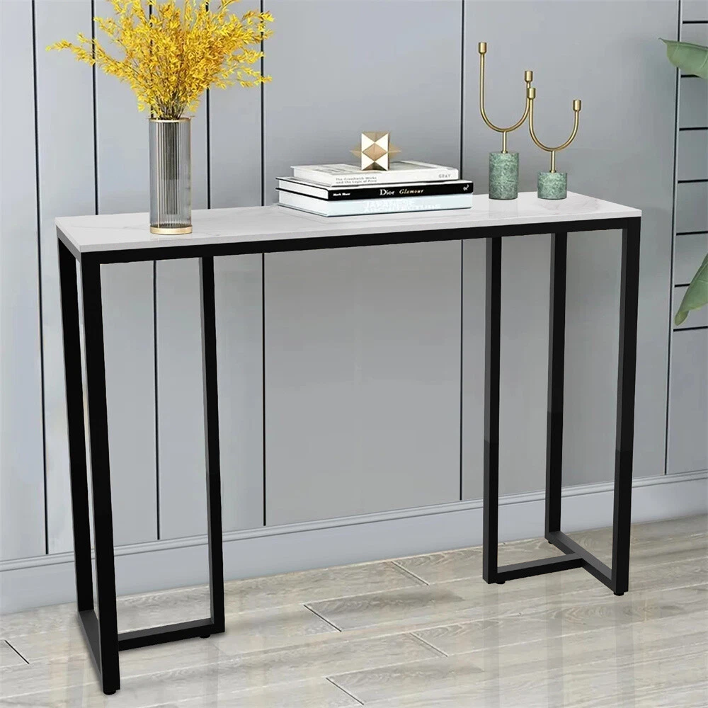 Metal Sofa Table With Marble Top | Baci Living Room