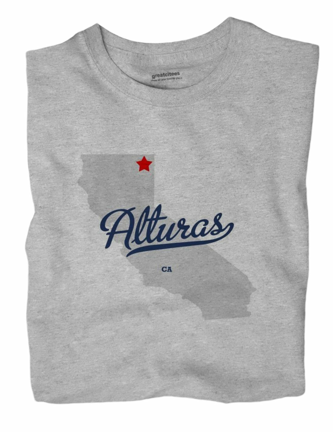 Alturas California CA Calif T-Shirt MAP | eBay