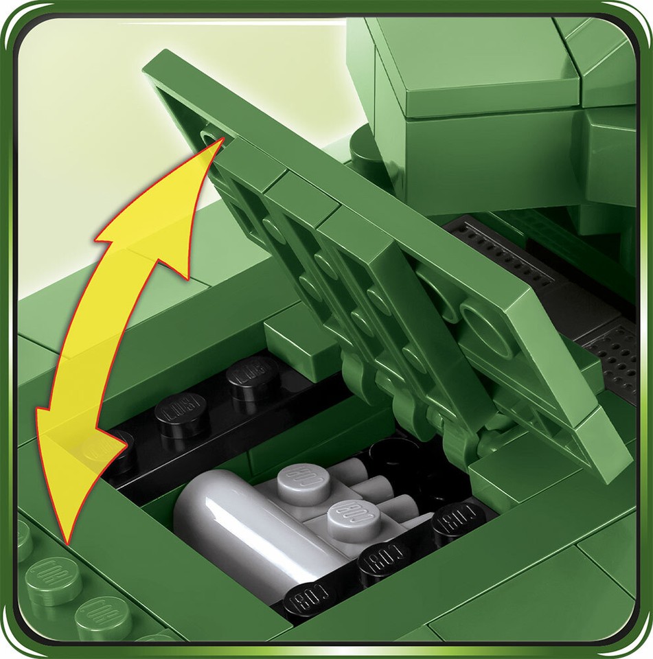 COBI Sherman M4A1 Tank SET# 2464 A (480 Pcs.) US SELLER, WWII, ARMY ...