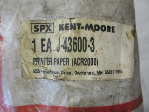 KENT MOORE TOOL J-43600-3 PRINTER PAPER (ACR2000) | eBay