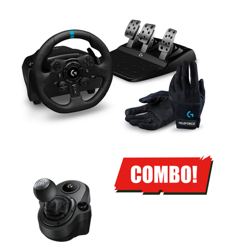 Logitech G923 Racing Wheel & Pedal & Shifter & Racing gloves for PS5 ...