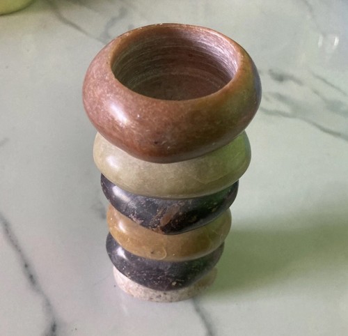 Multicoloured Real Gemstone Tea light Candle stack Stone Holders | eBay UK