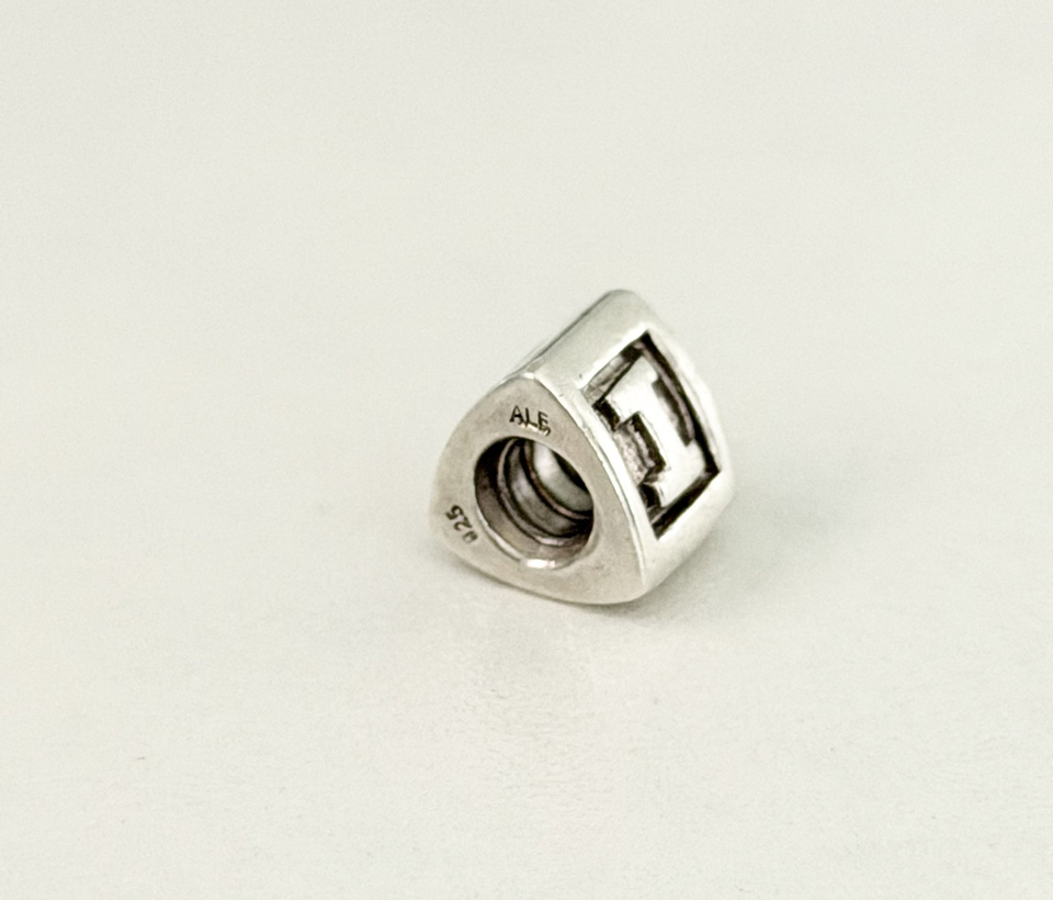 Pandora 925 Sterling Silver Letter I Initial Alphabet Block Bead Charm ...