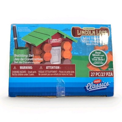 Original Lincoln Logs Mini Home 27pcs Building Set Classics Real Wood ...