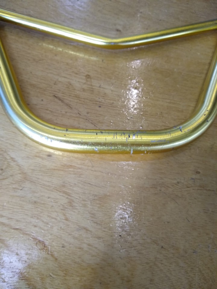 Tuf Neck Gold Aluminum Alloy V Bars STRAIGHT UNCUT Old School BMX ...