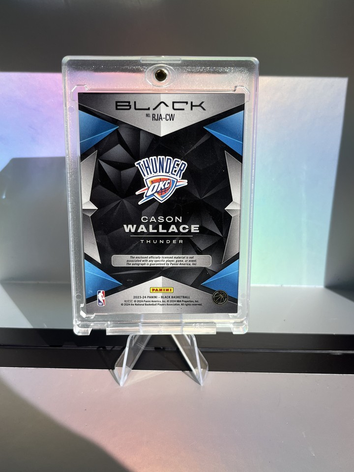 2023-24 Panini Black Cason Wallace Rookie Patch Auto /15 TriColor Patch ...