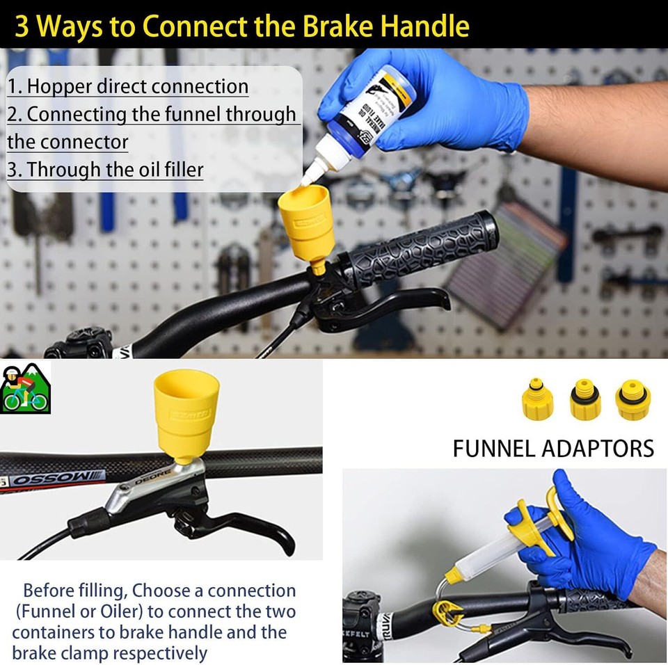 Bicycle Brake Bleeder Hydraulic Disc Brake Bleed Kit Tool for Shimano ...