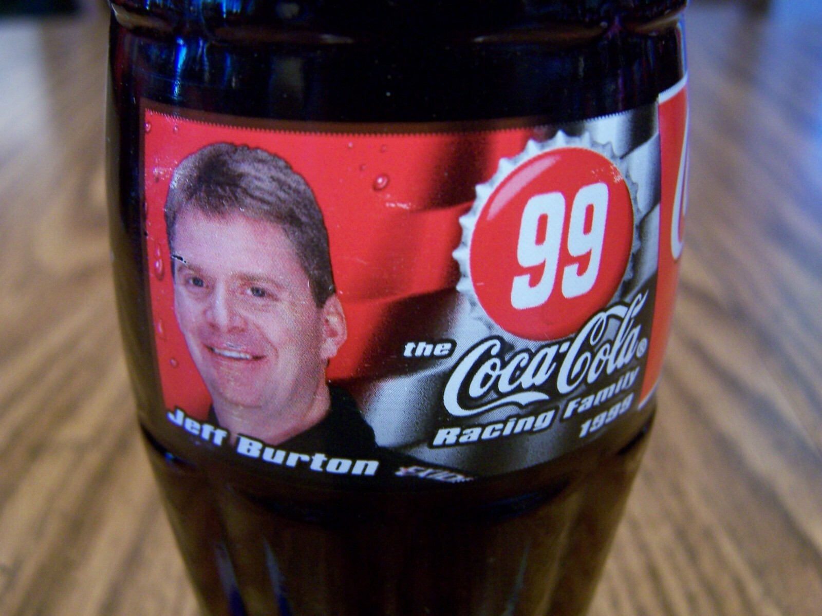 1999 Jeff Burton # 99, Coca-Cola Racing Family, 2 - 8 oz Coke Bottles b ...
