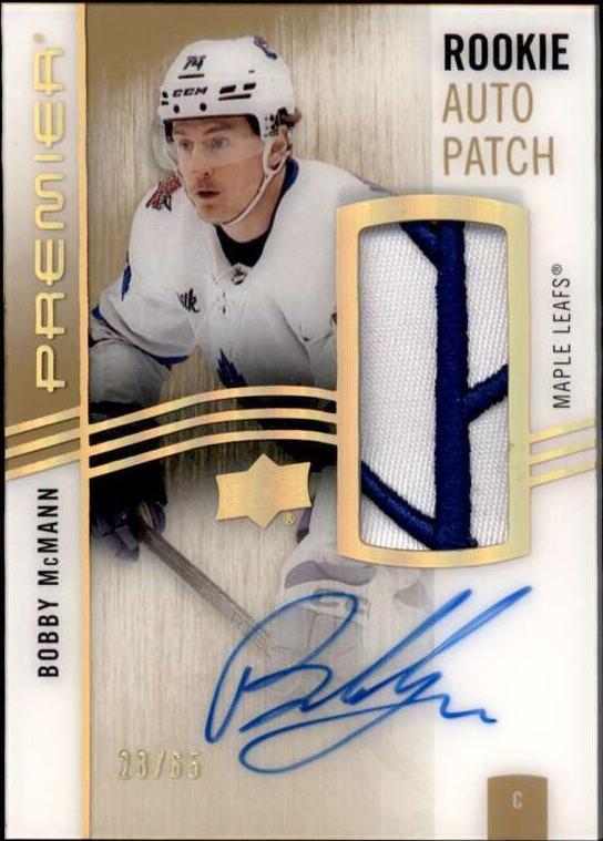2023-24 Upper Deck Premier - Acetate Rookie Auto Patch Bobby McMann #AR ...