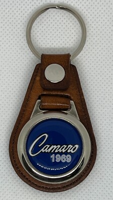 High Quality 100% leather RETRO KEYCHAIN CAMARO 1969 IN BLUE | eBay