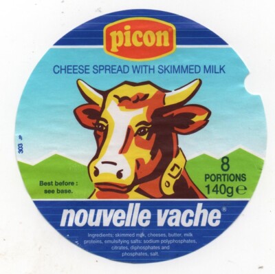 France - Vintage Cheese Label - Fromageries Picon - Nouvelle Vache ...