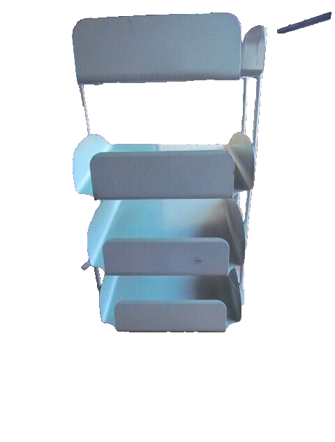 Vintage 4Tier Metal File Folder In & Out Office Tray MCM Industrial ...