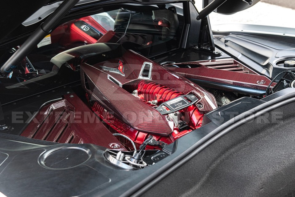 For 23-Up Corvette C8 Z06 Coupe | GM Factory RED CARBON FIBER LT6 ...