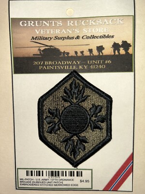 U.S. ARMY / 57TH ORDNANCE BRIGADE - SUBDUED UNIT PATCH (Sew-On ...