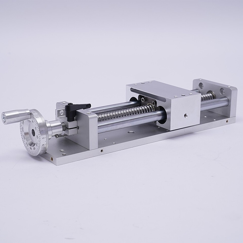 20cm CNC Manual Sliding Table Ball Screw Linear Stage Slide Rail Module ...