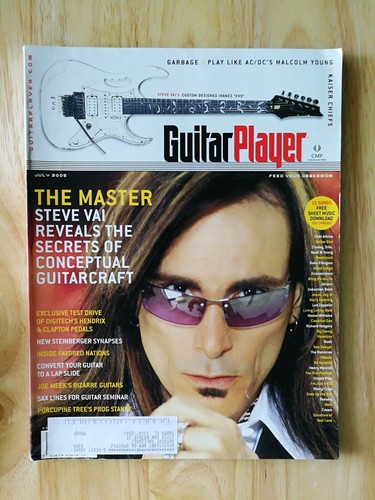 Guitar Player Magazine July 2005 - Steve Vai - Richie Kotzen - David ...