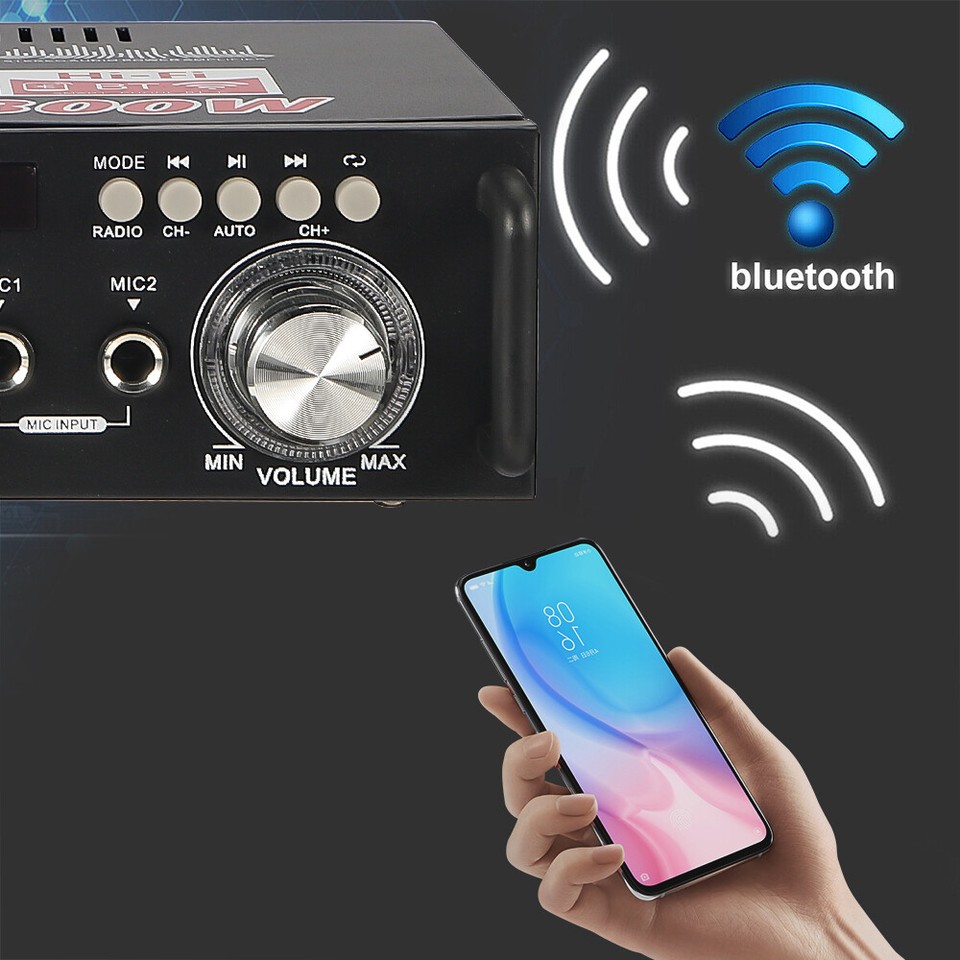 US 5CH 600W Home 5.0 Bluetooth Stereo Amplifier Receiver, FM Radio/USB ...