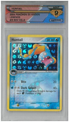 2004 Pokémon EX Hidden Legends HUNTAIL #19/101 Reverse Holo 💎 DSG 9 ...