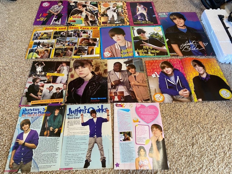 Justin Bieber teen magazine pinup clipping Pop Star Bop J-14 modeling ...