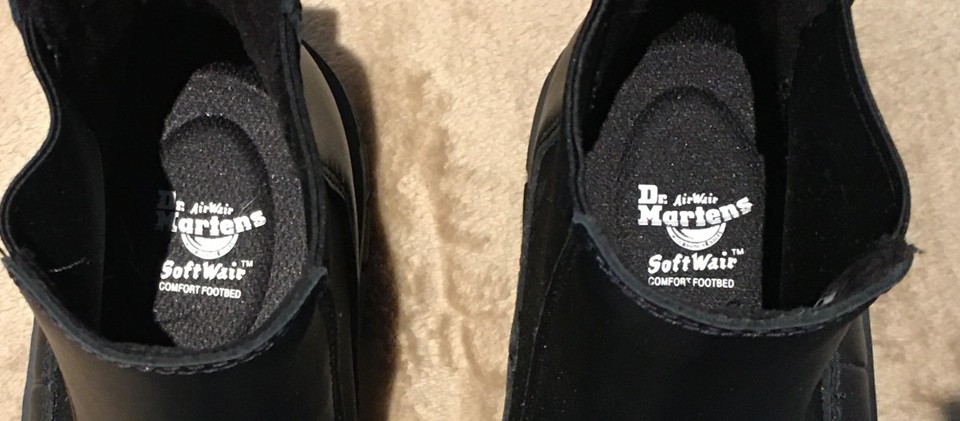 NEW Doc Dr Martens Black Leather Audrick Chelsea Platform Chunky Boots ...