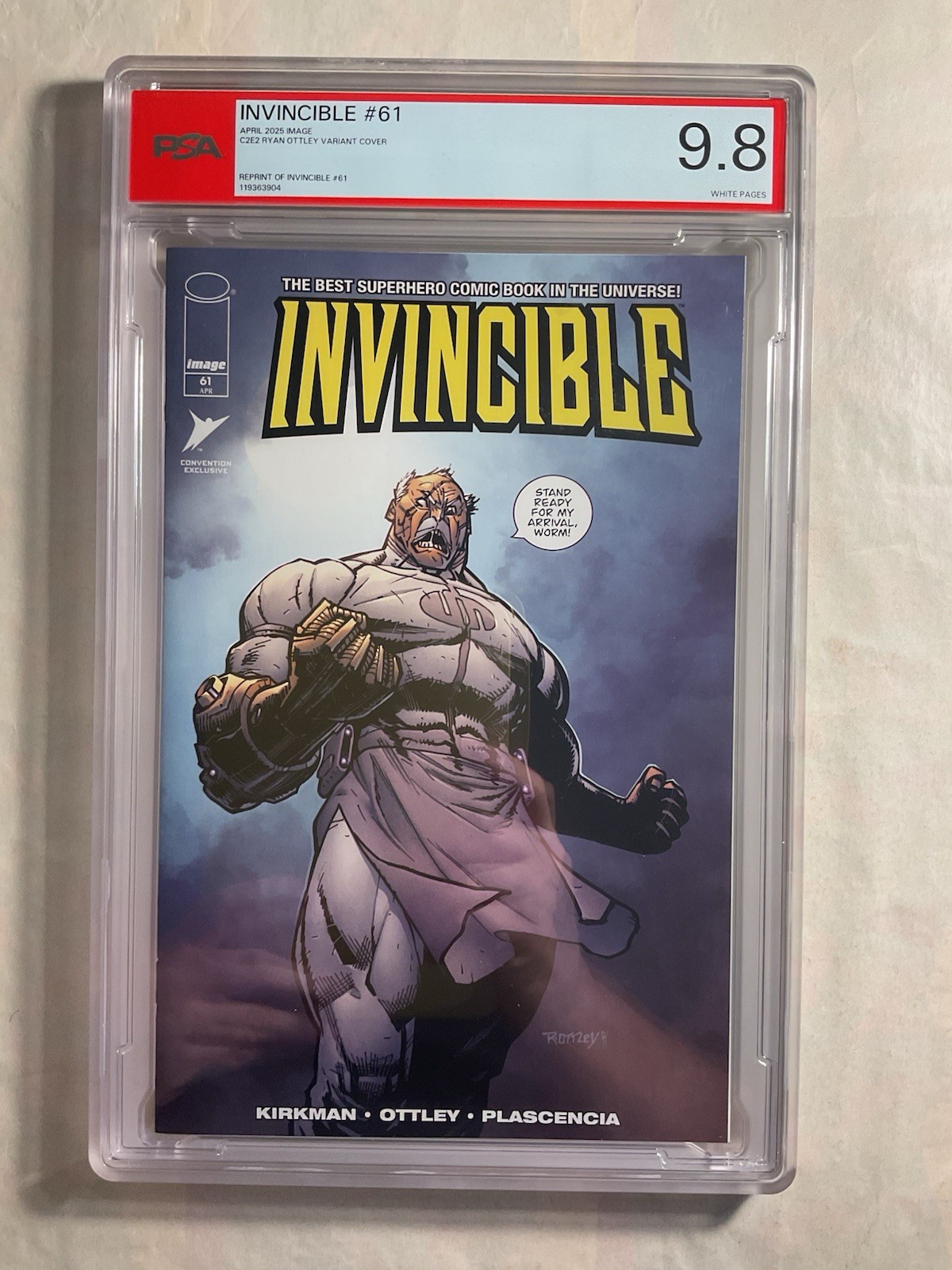Invincible #61 1st Appearance Conquest Ottley Variant Reprint PSA 9.8 ...