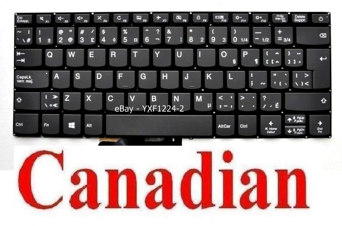 Keyboard for Lenovo 82C4 - CA Canadian | eBay