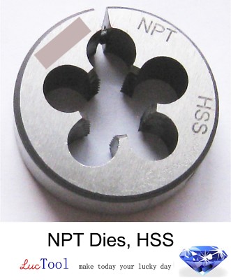 1-11 1/2 NPT Pipe Die Round Adjustable Split Die 2-1/2" OD HSS Taper ...