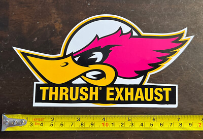 EXHAUST racing decals stickers drags nhra thrush hot rat rods muscle ...