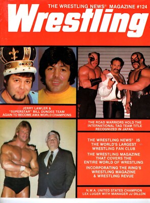 The Wrestling News Magazine #124 1987 Jerry Lawler Bill Dundee Lex ...