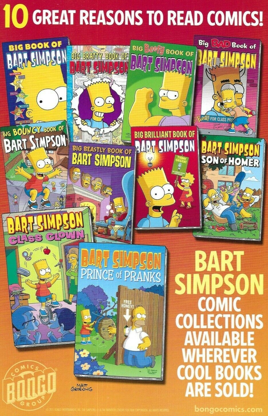 Bart Simpson Leader Of The Pack Comic 60 Cover A First Print 2011 Bongo ...