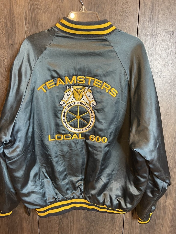 Vintage Teamsters Union Local 600 St Louis MO Bomber Jacket King Louie ...
