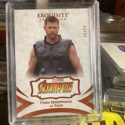2021 Marvel Black Diamond Exquisite Orange Chris Hemsworth as Thor /23 ...