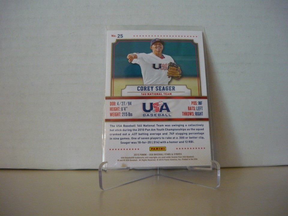 2015 USA Baseball Stars and Stripes #25 Corey Seager | eBay
